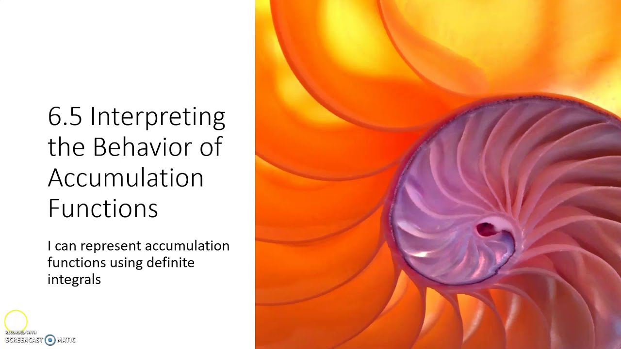 6.5 Interpreting behavior of accumulation function - YouTube
