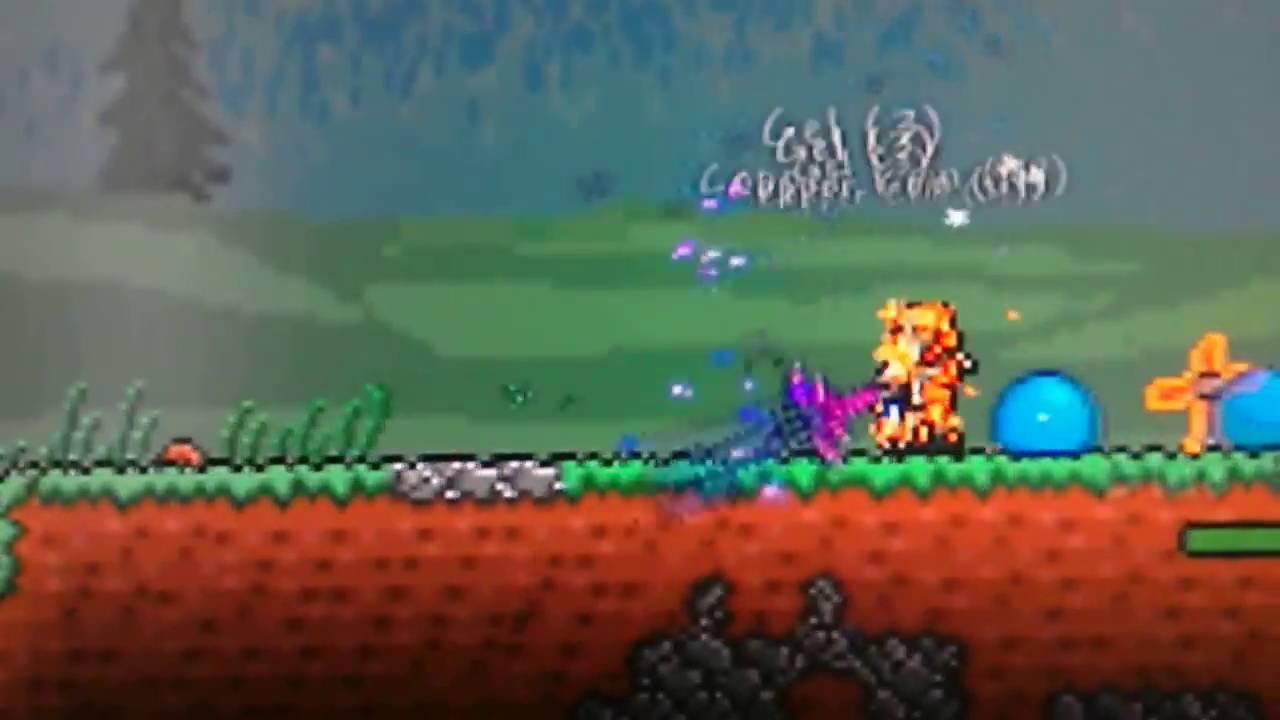 terraria boss battle- king slime - YouTube