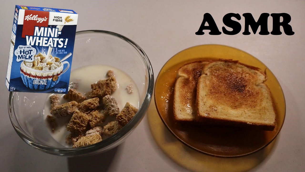 MINI-WHEATS! & TOAST ASMR MUKBANG - YouTube