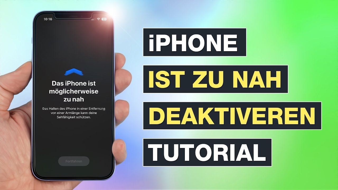iPhone ist zu nah DEAKTIVIEREN - Bildschirmentfernung einstellen in iOS ...