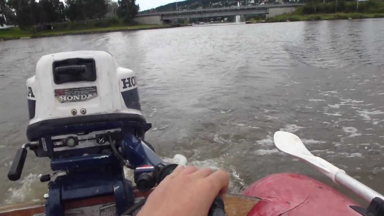 First test with Honda BF100 on Achilles LS4 - YouTube