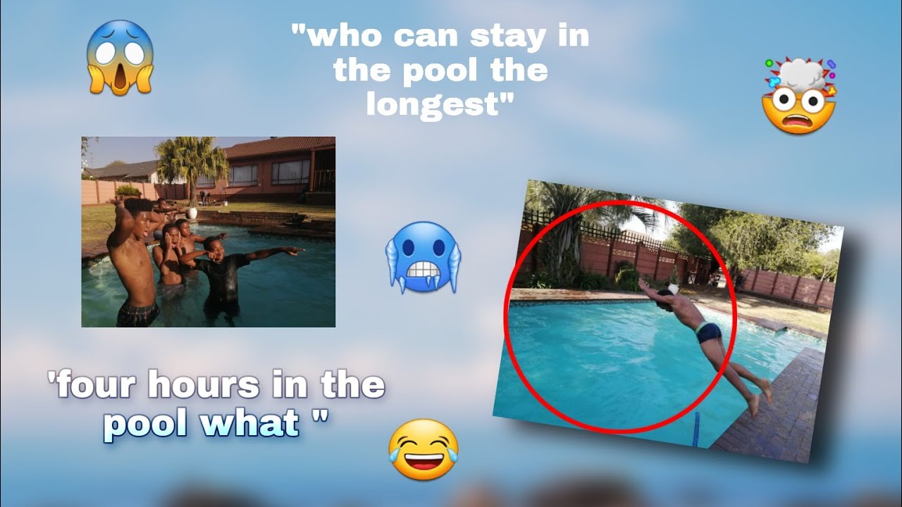 Last to leave the pool wins (challenge)🥶 - YouTube