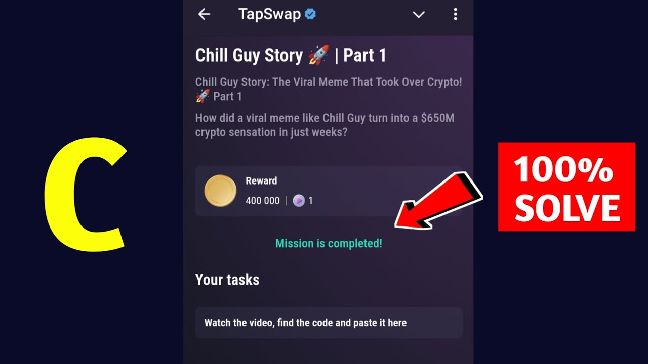 Chill Guy Story 🚀 | Part 1 | Tapswap Code | Chill Guy Story: The Viral ...