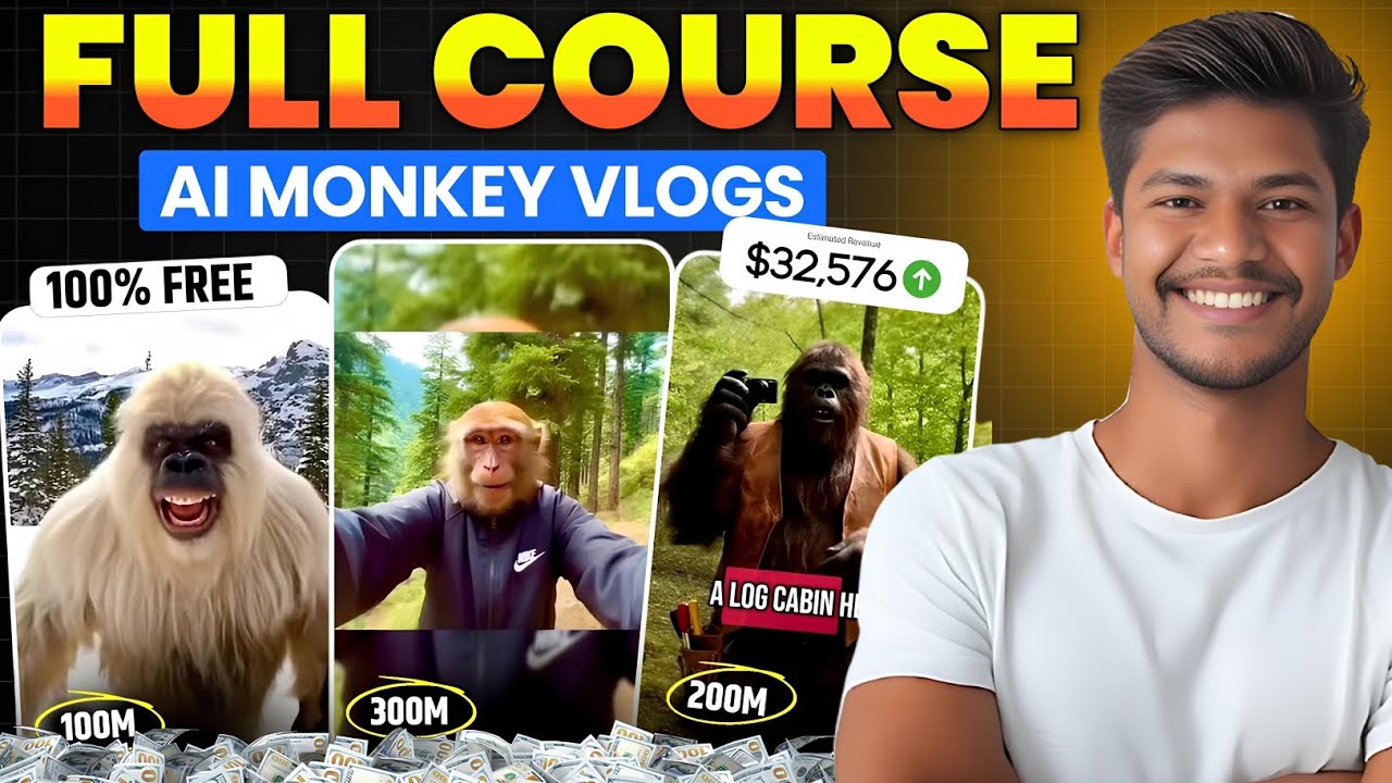 AI Monkey Vlogs Video Kaise Banaye | How to make monkey vlogs with ai ...