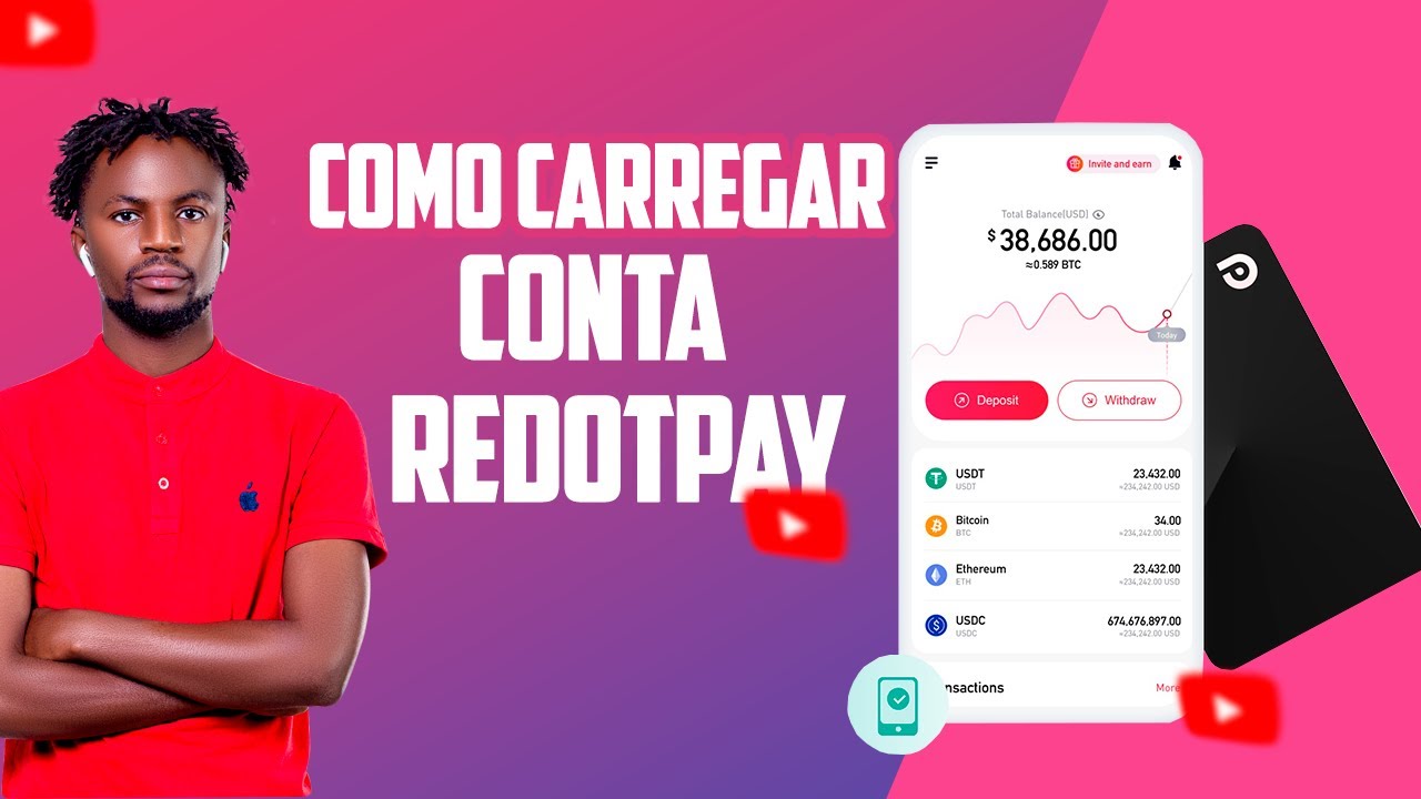 3- COMO CARREGAR CONTA REDOTPAY - YouTube