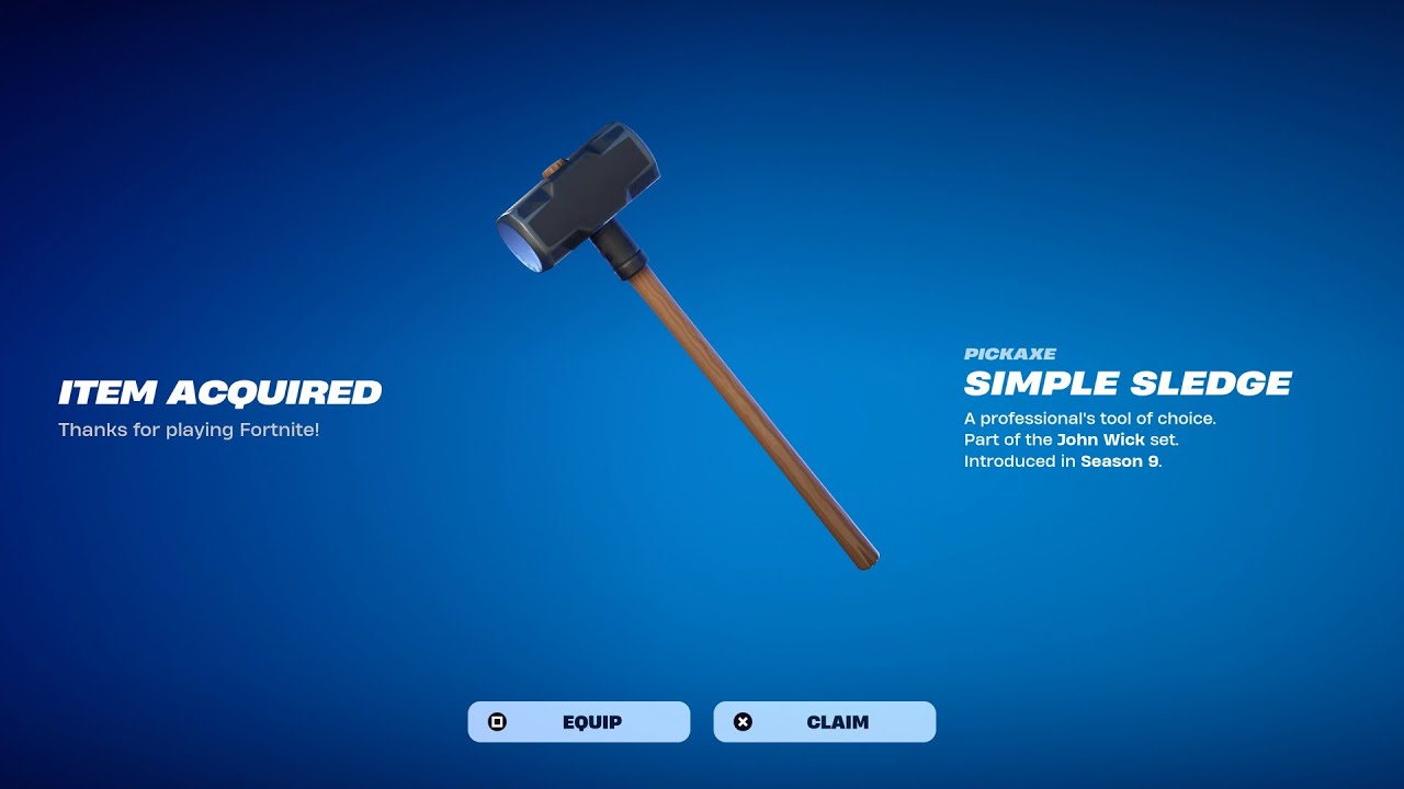 How To Get Simple Sledge Pickaxe NOW FREE In Fortnite (Unlocked Simple ...