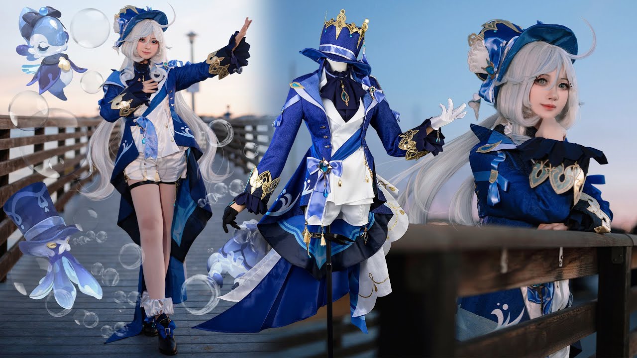 COSFUN AA Game Genshin Impact Furina Pneuma Cosplay Costume Close-Up ...