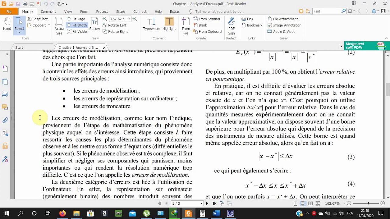 Chapitre 1 Analyse d’Erreurs Part 01 - YouTube