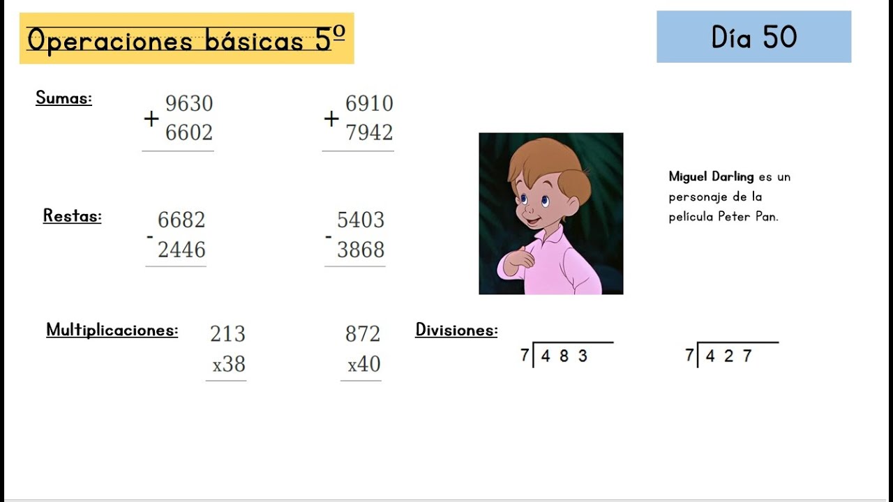 5º Día 50 Operaciones básicas - YouTube