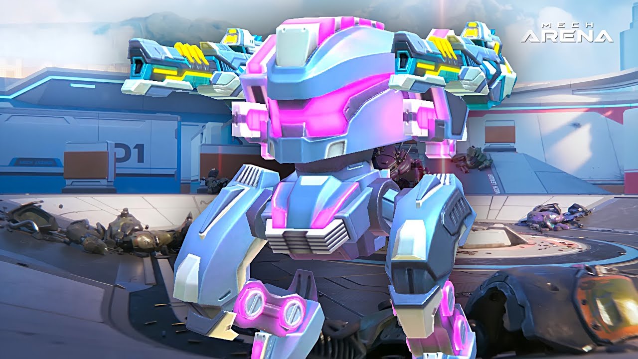 Zephyr with EM Rifle 16+6 - Mech Arena - YouTube