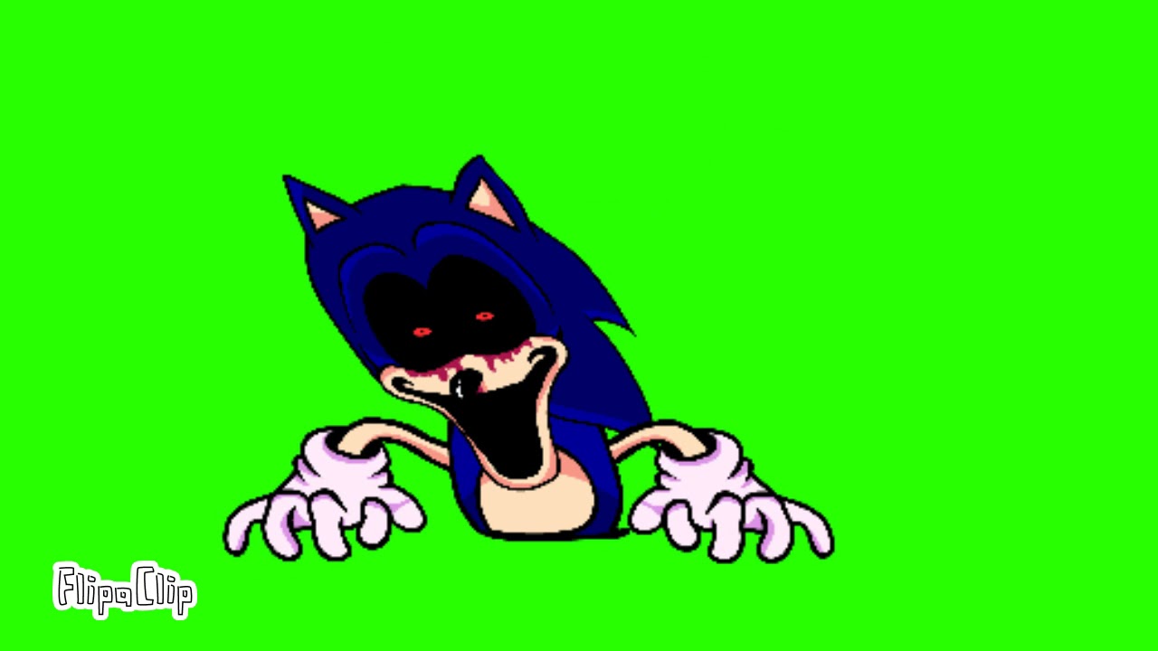 Sonic.EXE FNF Jumpscare Green Screen(Free To Use) - YouTube