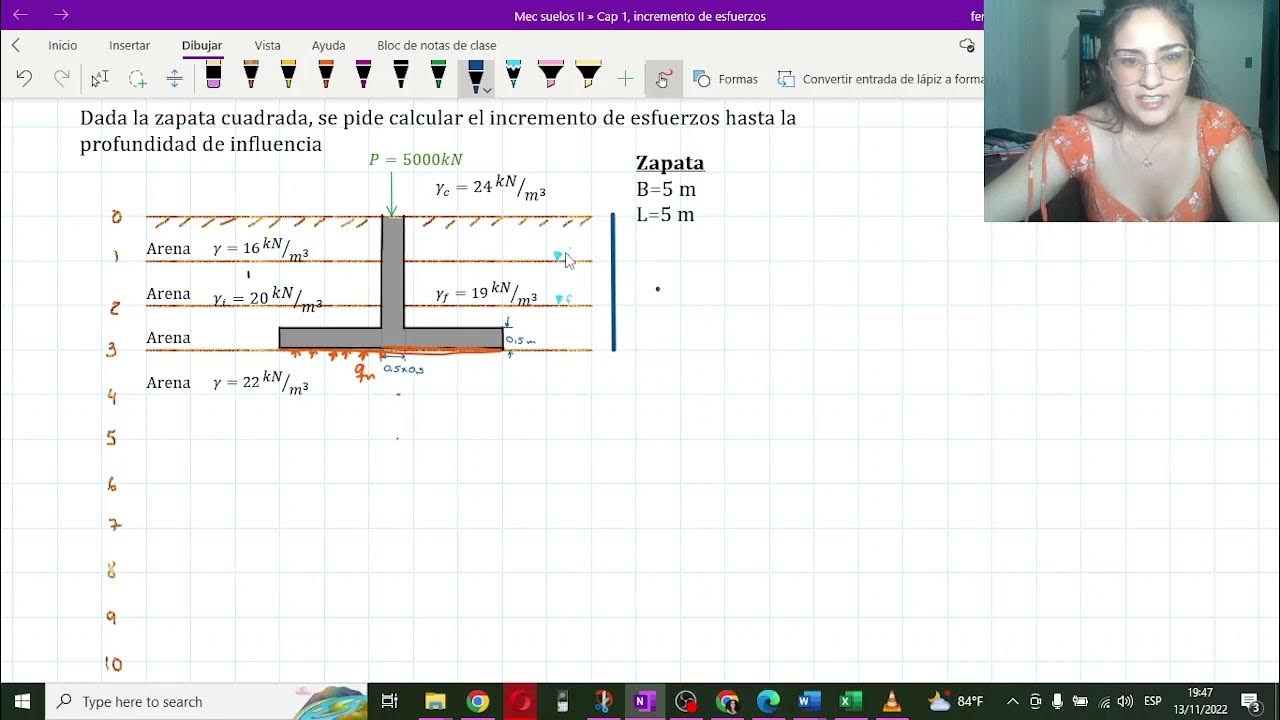 UMSS: Mecánica de suelos II, incremento de esfuerzos por el Método de Boussinesq - YouTube
