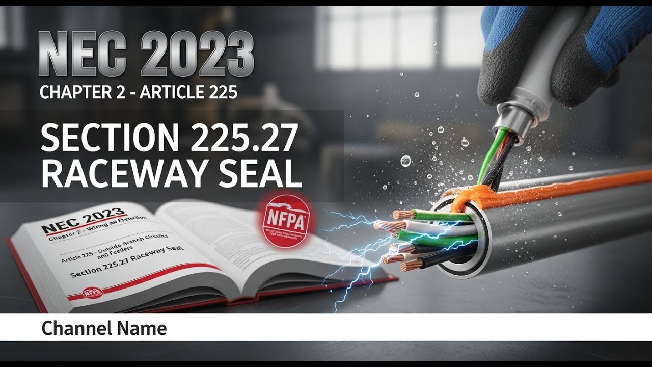 Section 225.27 Raceway Seal - NEC 2023 - Chapter 2 - Article 225 - YouTube