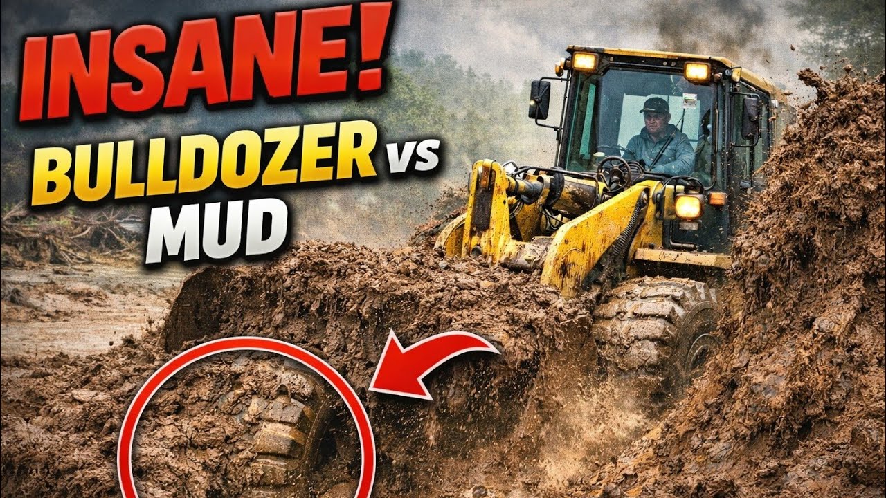 INSANE! Bulldozer vs Massive Mud After Flash Flood - YouTube