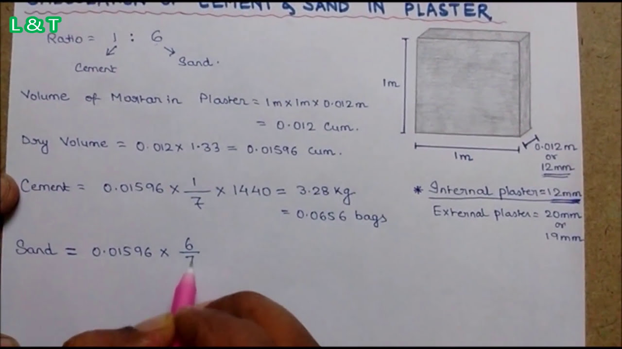 How to Calculate Quantity of Cement and Sand in Plaster | Learning Civil Technology - YouTube