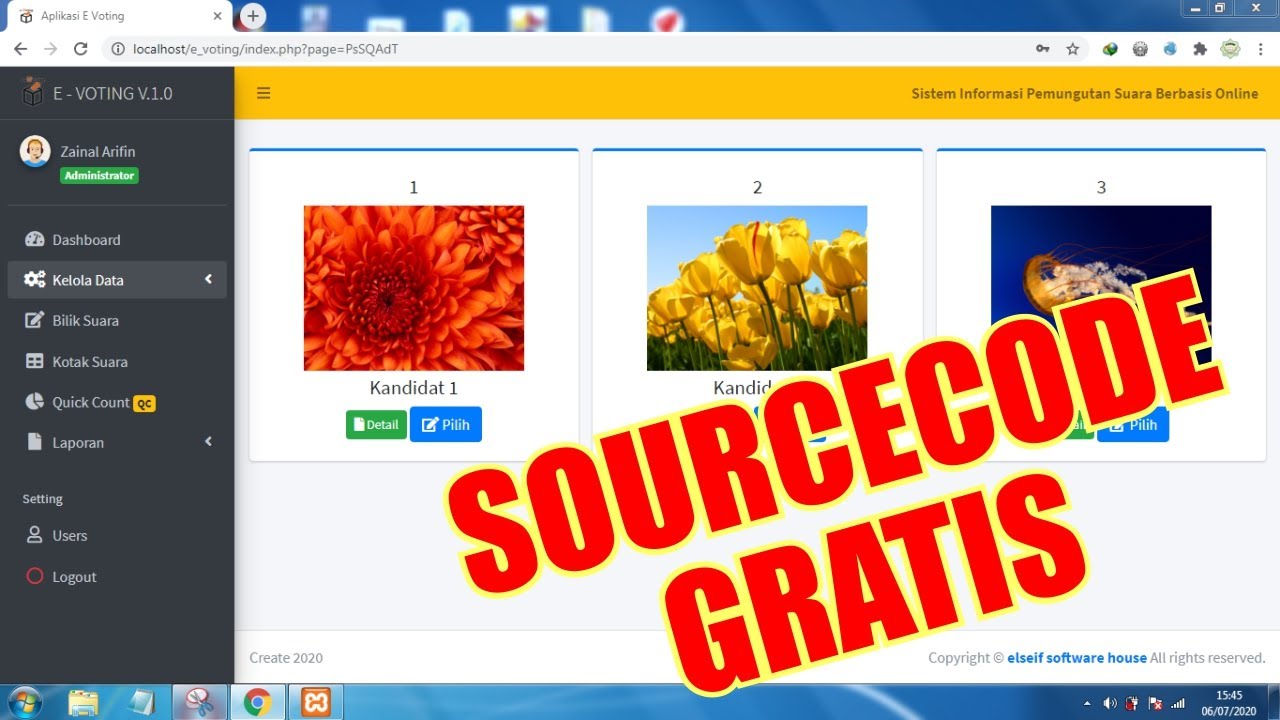 Aplikasi E-Voting Berbasis Web + Fitur Realtime Quick Count - YouTube