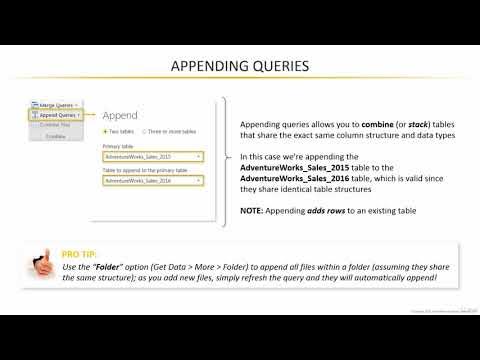 Appending Queries in Power BI Desktop | Microsoft Power BI Desktop for Business Intelligence ...