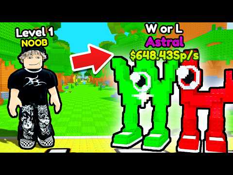 Starting OVER as NOOB with OP SECRET in Push a Lucky Block Roblox..