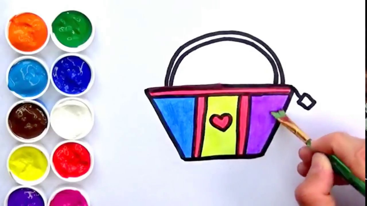 How to Draw a PURSE!! Drawings for Kids - Little Friends 123 - YouTube
