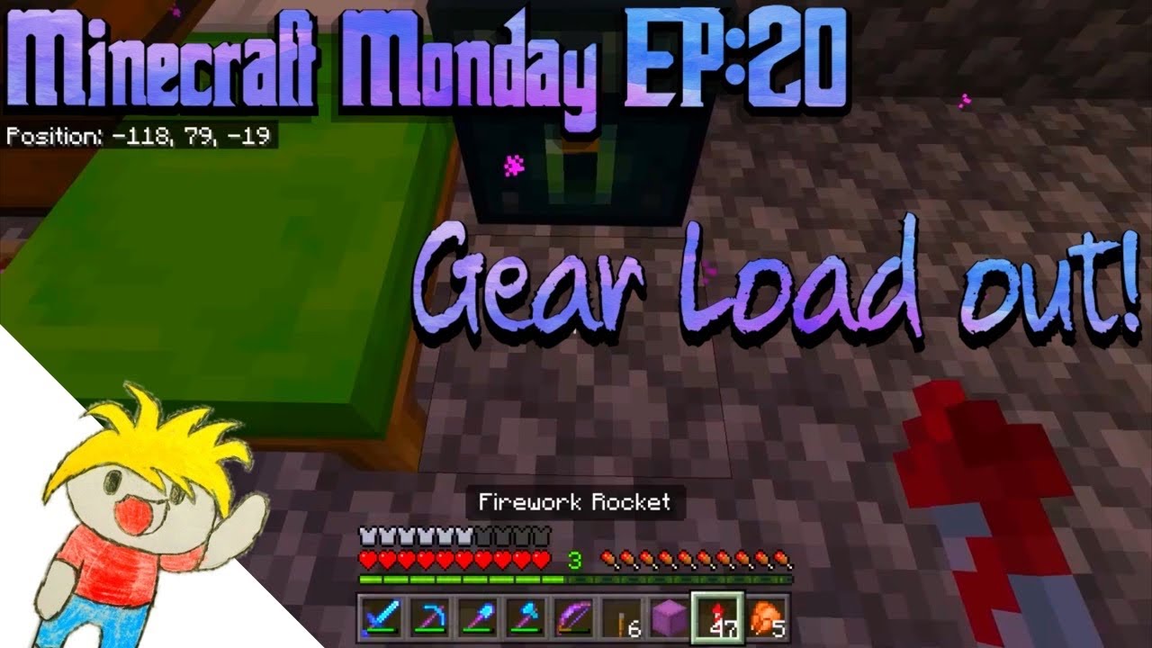 Minecraft Monday-EP:20-Let's play minecraft! Gear load out walk through ...