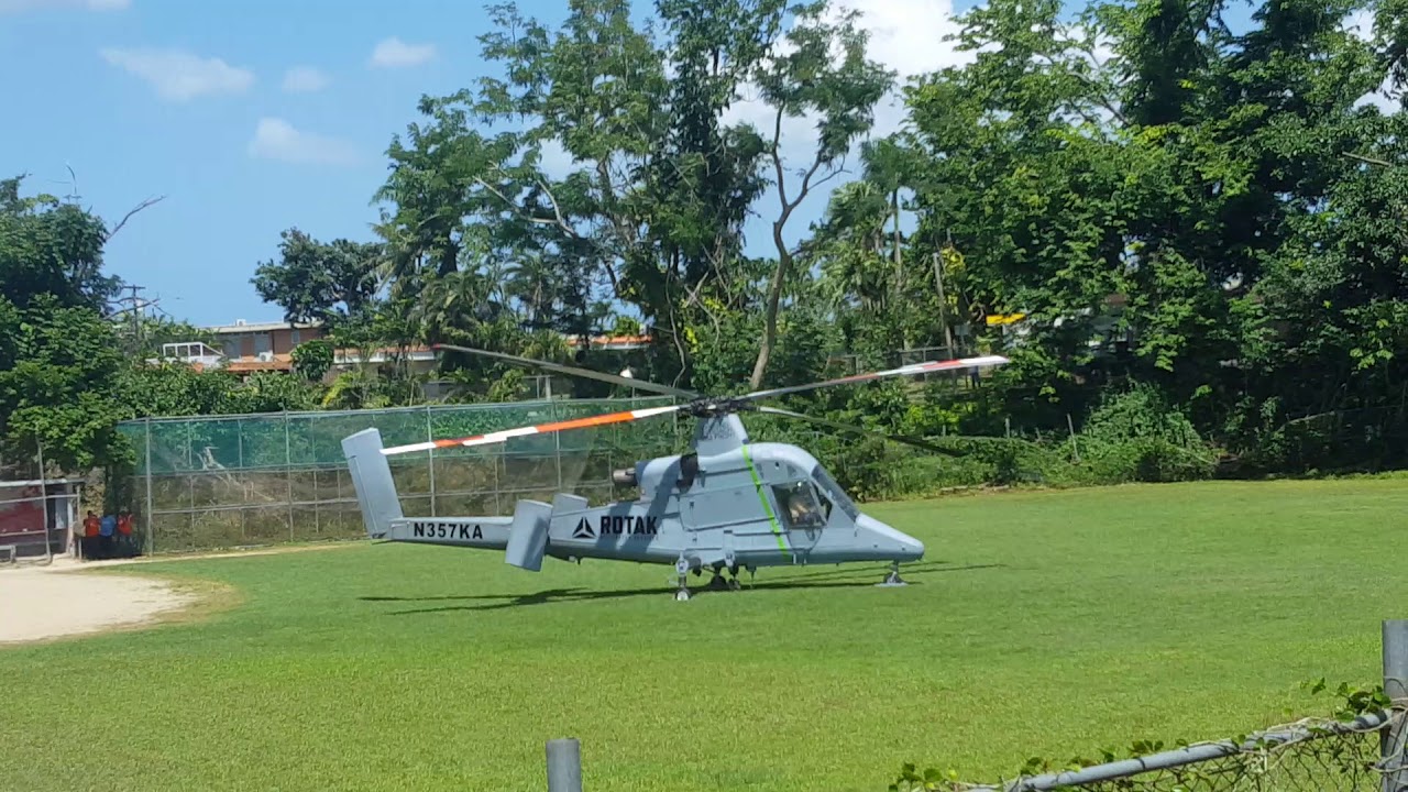 KAMAN K-1200 K-Max heavy lift helicopter take off - YouTube