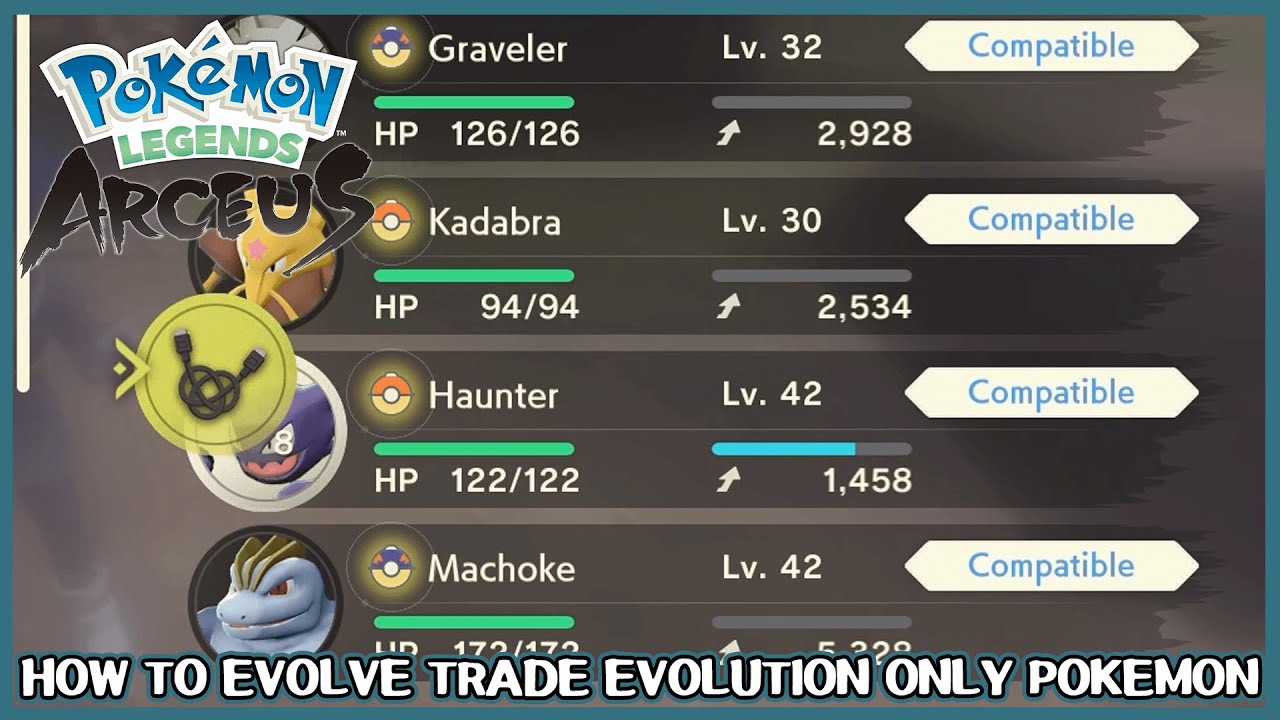 How to evolve trade evolution only Pokemon - Pokemon Legends Arceus ...
