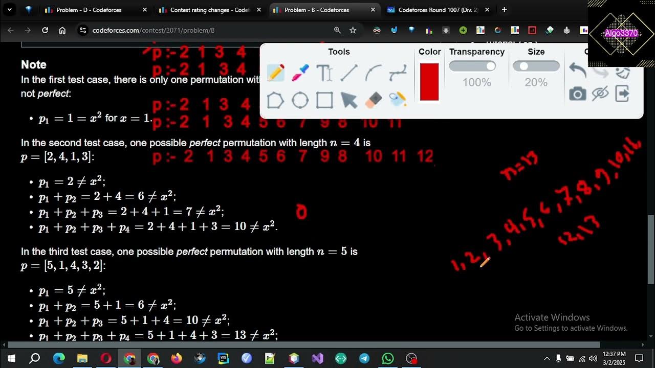 B. Perfecto | Codeforces Round 1007 (Div. 2) | CP in Bangla | Java solution - YouTube