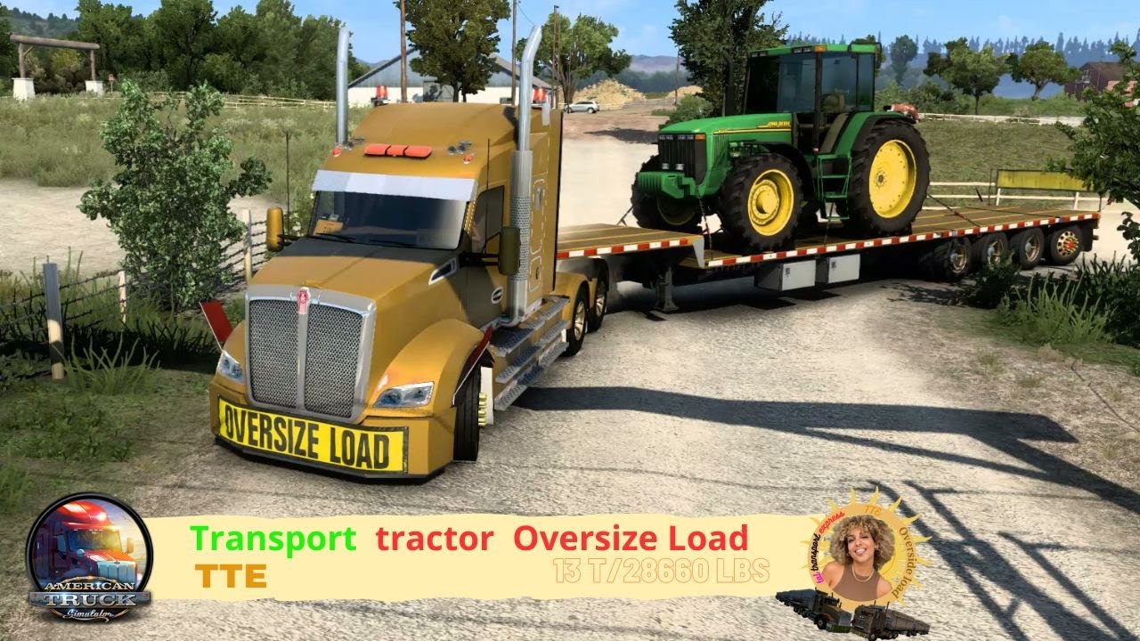 USA ATS (TTE) LIVRAISON TRACTOR OVERSIDE LOAD - YouTube