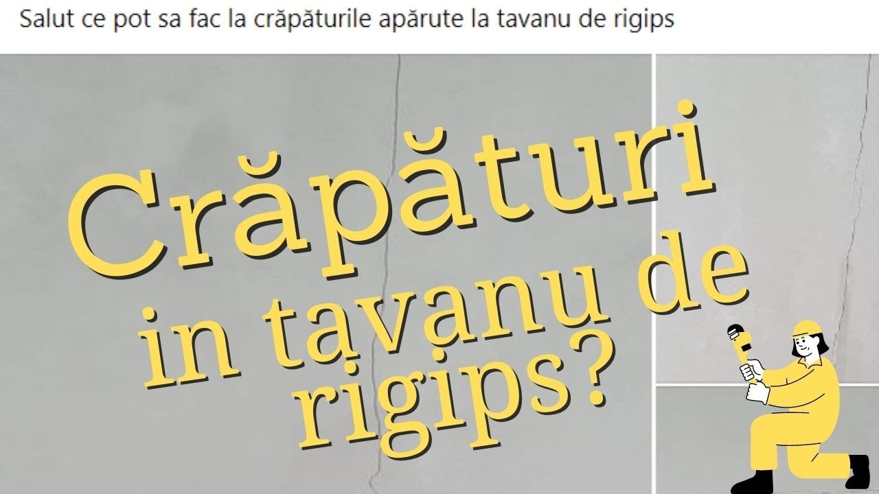 Cum se repară crăpăturile apărute la tavanu de rigips ? - YouTube