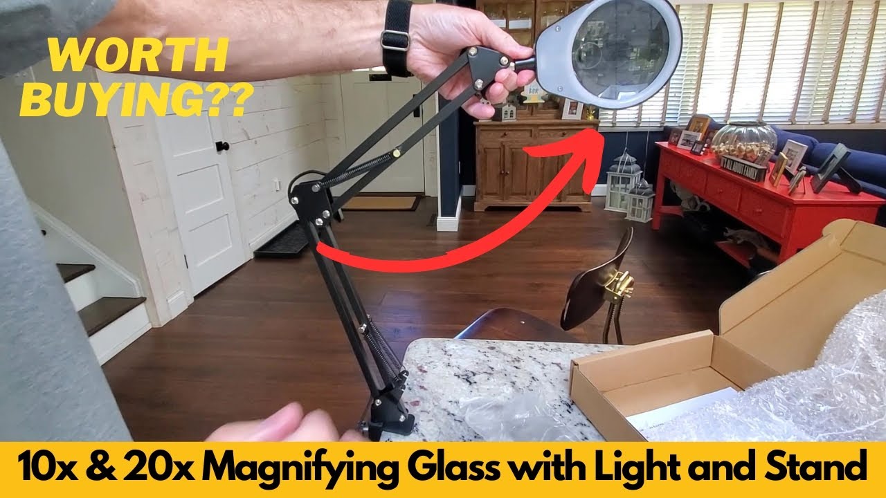 10x & 20x Magnifying Glass with Light and Stand | Worth Buying? - YouTube