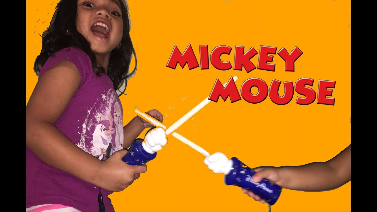 MICKEY MOUSE MAGIC WAND SWORD FIGHT - YouTube