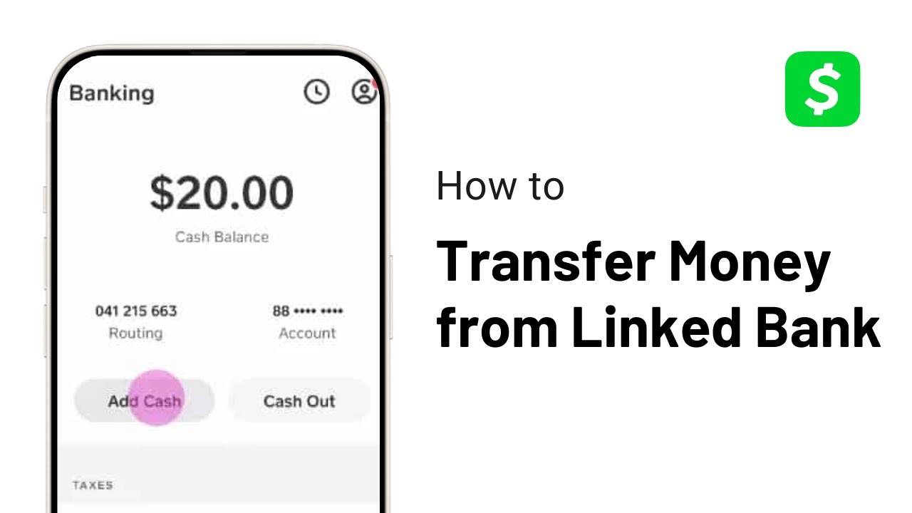 How To Transfer Money from Linked Bank to Cash App - YouTube
