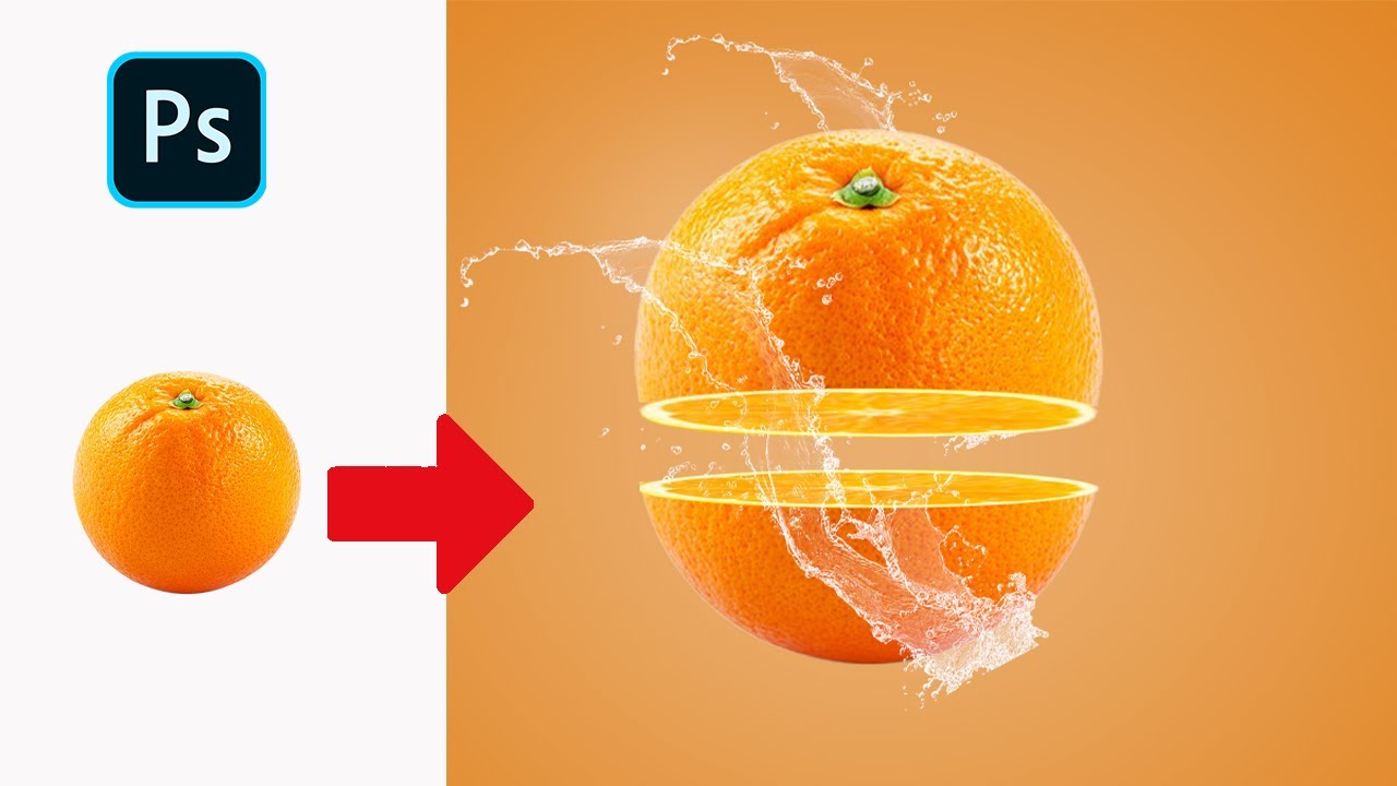 Orange Slice Manipulation In Photoshop || Photoshop Tutorial - YouTube