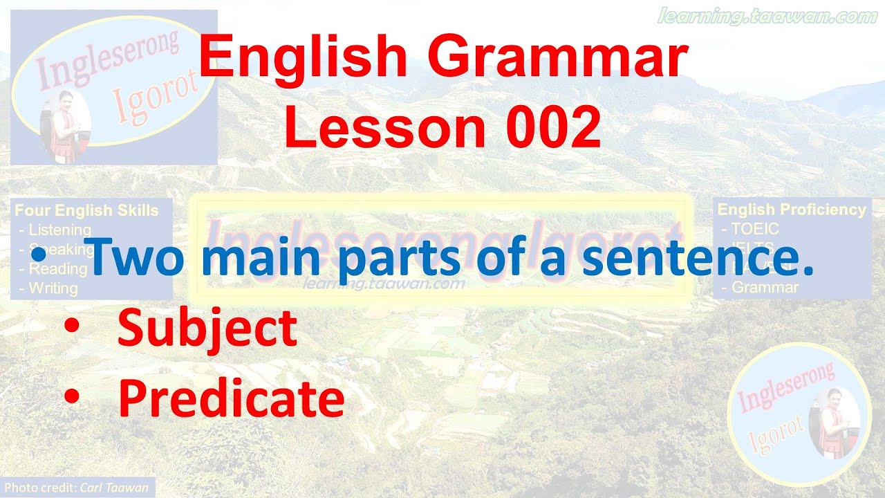 V004 (Lesson 002) - Basic English Series (Parts of a Sentence) - YouTube