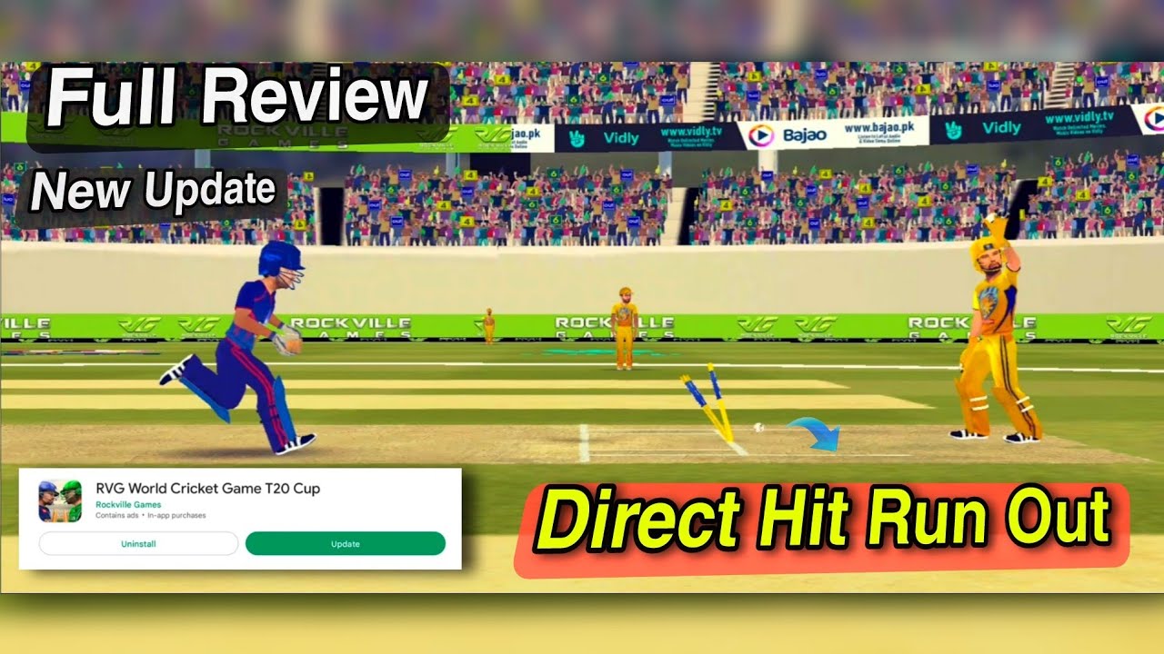 Rvg Cricket Game New Update Launch Full Review | Direct Hit Run Out ...
