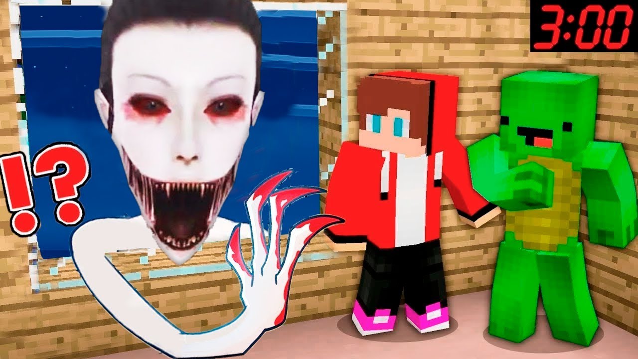 JJ and Mikey HIDE From Scary KRASUE At Night in Minecraft - Maizen ...