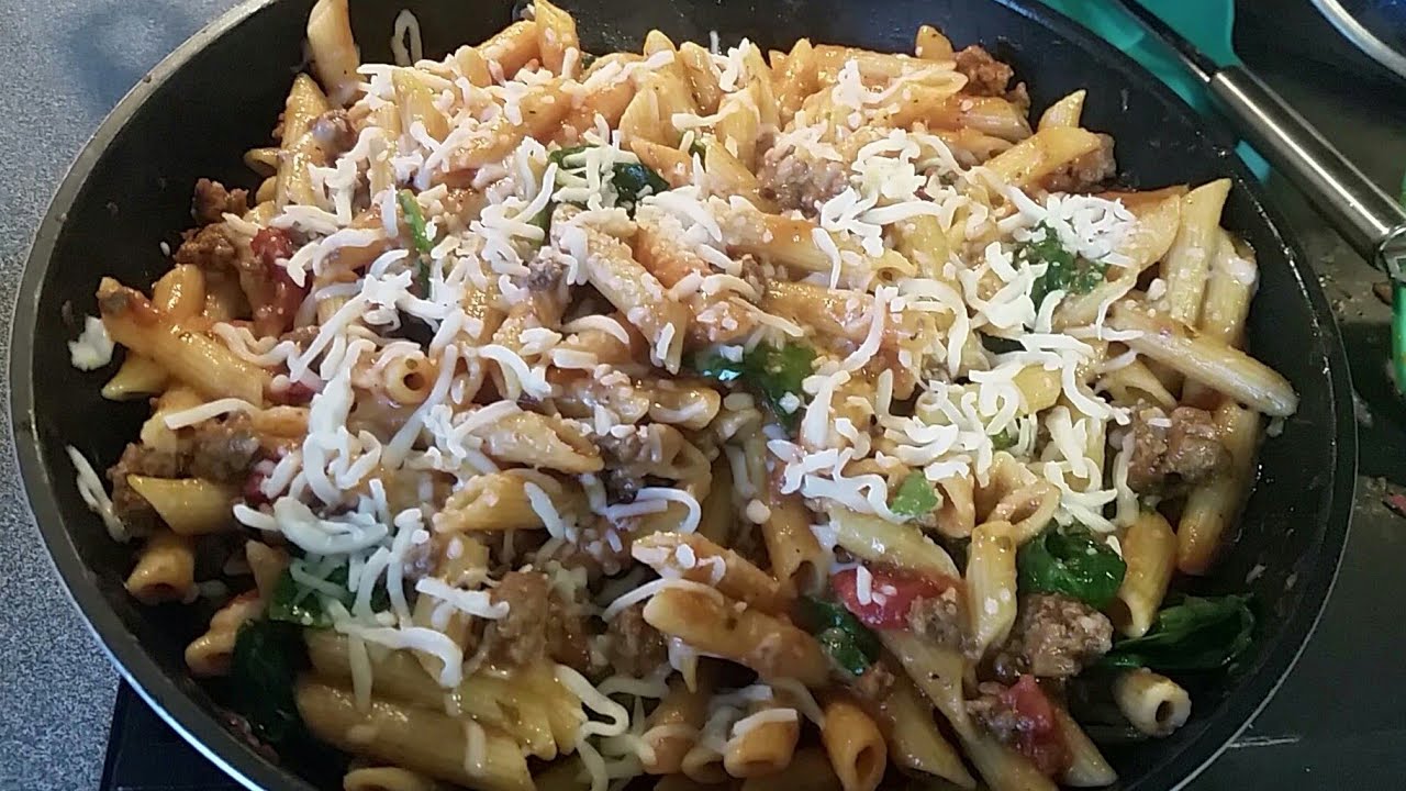 Penne Rigate Pasta recipes with ground beef - YouTube