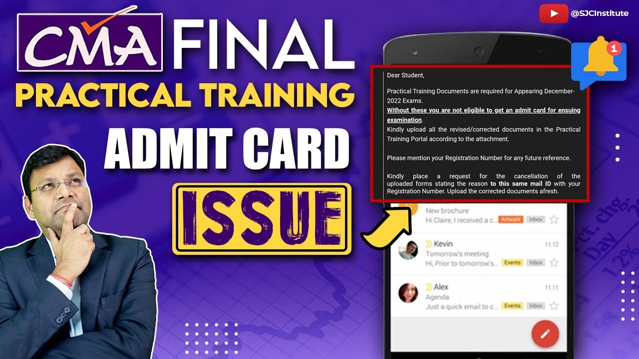 CMA Exam Admit Card Issues | CMA Final | Satish Jalan - YouTube
