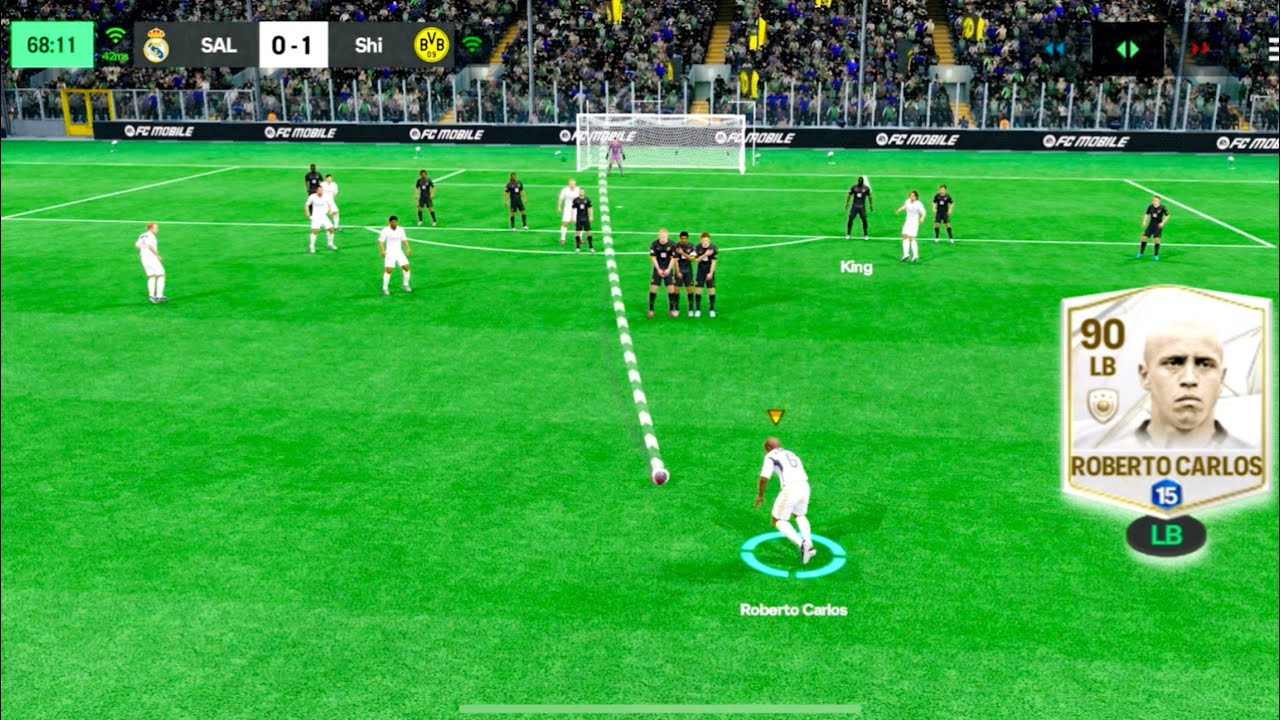 BREATHTAKING Free-Kick!! R.Carlos Powerful Driven Free-Kick Review - FC ...