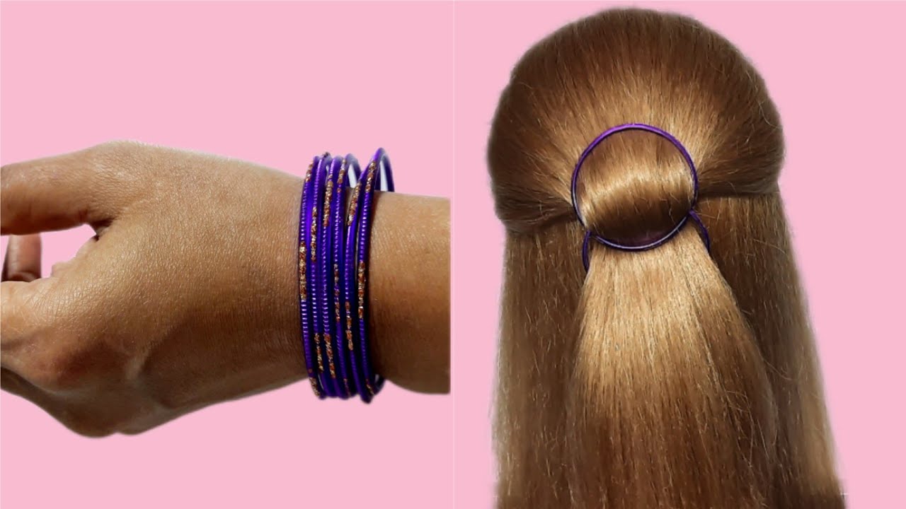 Bangles Hairstyle in Few Minutes | Cool Hairstyle | Hairstyle For Girls ...