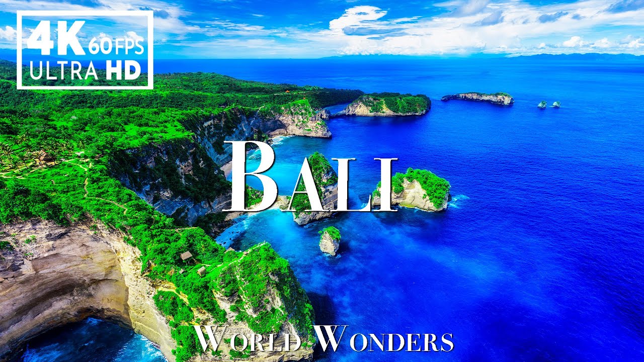 FLYING OVER BALI ISLANDS (4K UHD) - Amazing Beautiful Scenery With ...