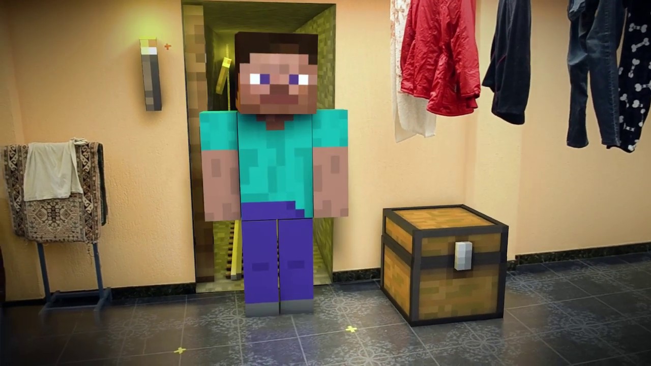 Steve Comes-Minecraft Cinema 4D motiontracker - YouTube