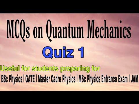 MCQs on Quantum Mechanics l BSc Physics l Master Cadre Physics l GATE l MSc Physics Entrance ...