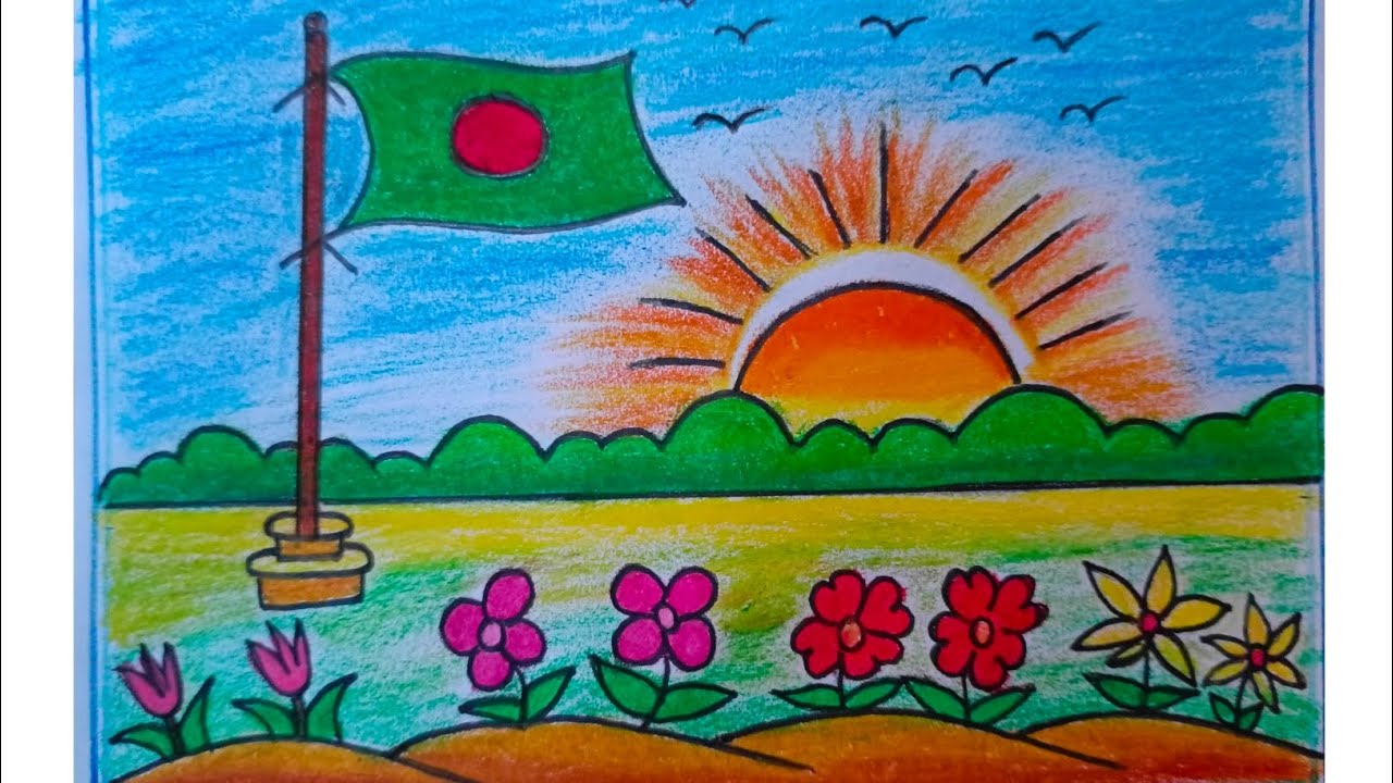 How To Draw Victory Day of Bangladesh /Bijoy Diboser Chobi Aka /Victory ...