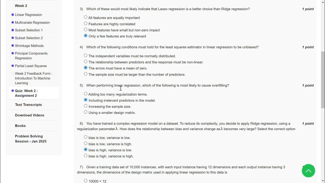 Introduction to Machine Learning Week 2 Jan Apr 2025 - YouTube