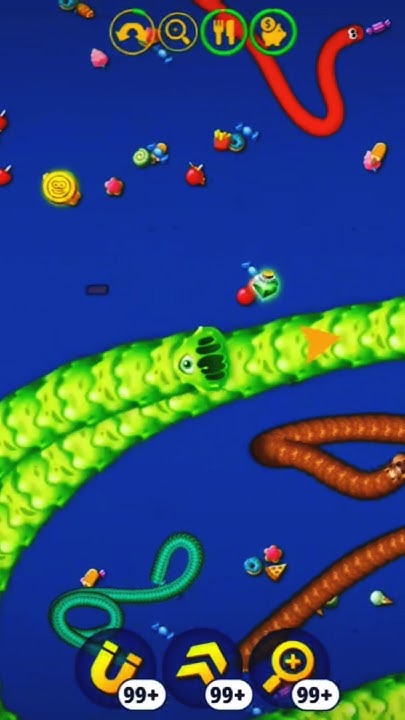 Wormszone biggest snake shorts video magic gameplay saamp wala game #snake #wormszone #gaming ...