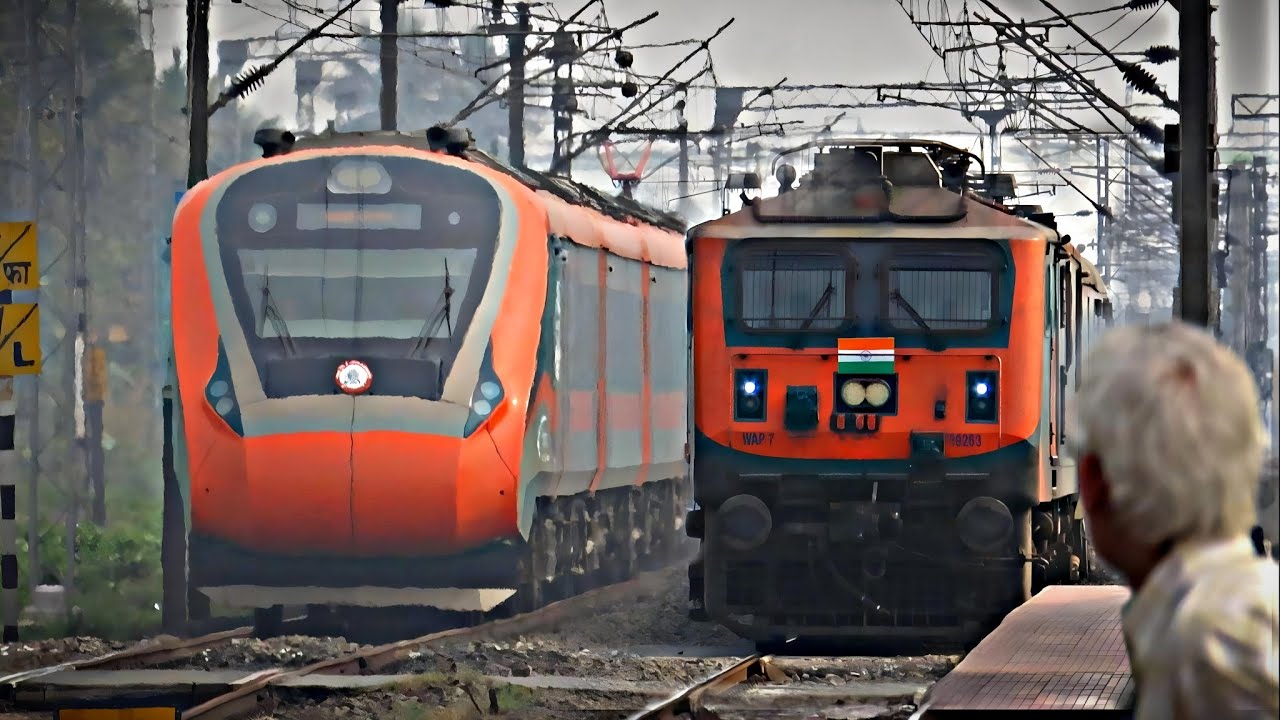 Orange Loco Vs Orange Vande Bharat Compilation Of HBC || - YouTube