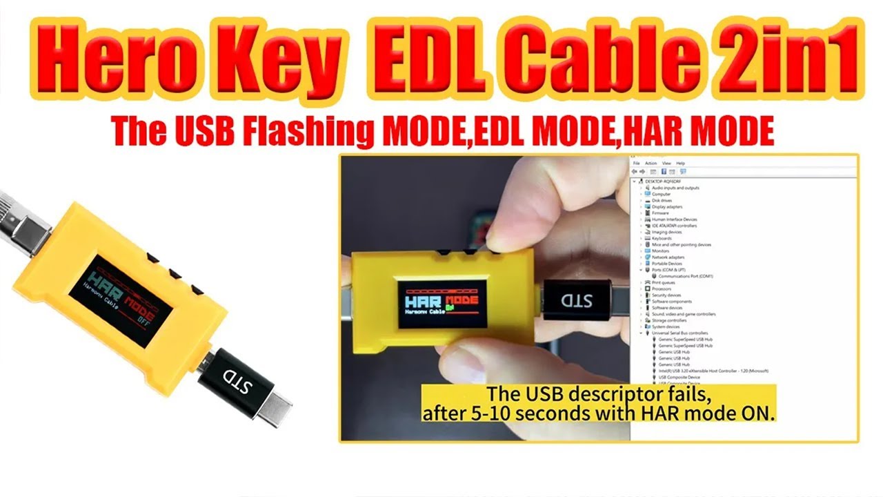 Hero Key EDL Cable 2in1 Harmony Operation Video - YouTube