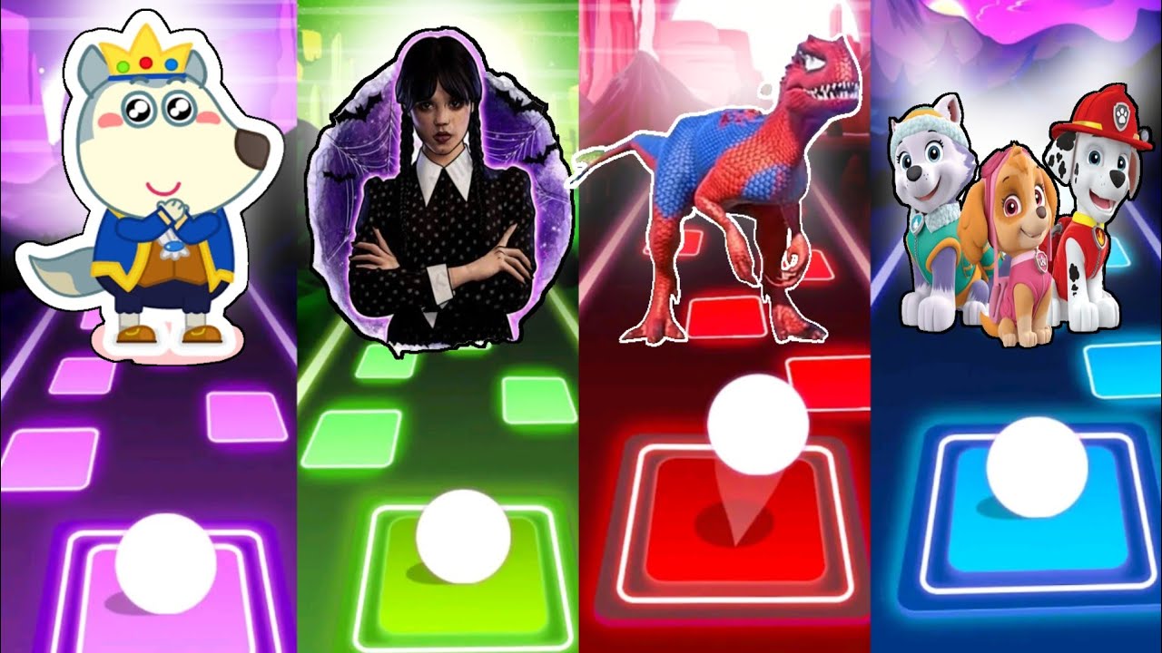 Wolfoo- Wednesday Addams Coffin Dance- Dinosaur Spiderman- Paw Patrol ...