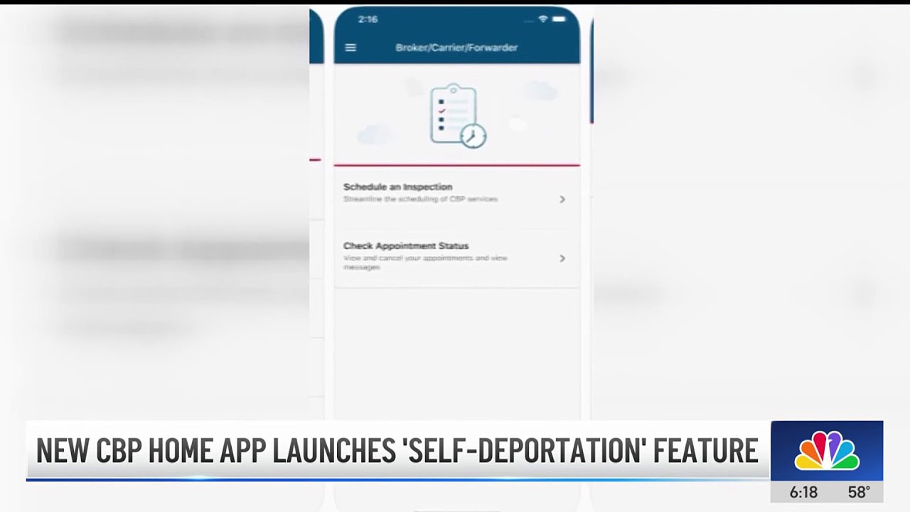 New CBP Home app launches self-deportation feature - YouTube